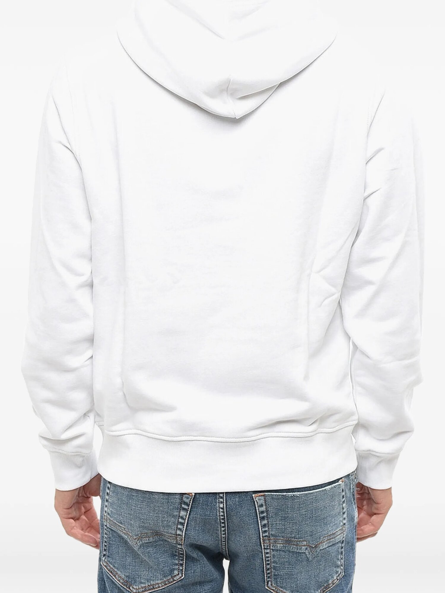 Худи DIESEL Logo-print hoodie, размер 2XL, , бежевый/белый — фото 1
