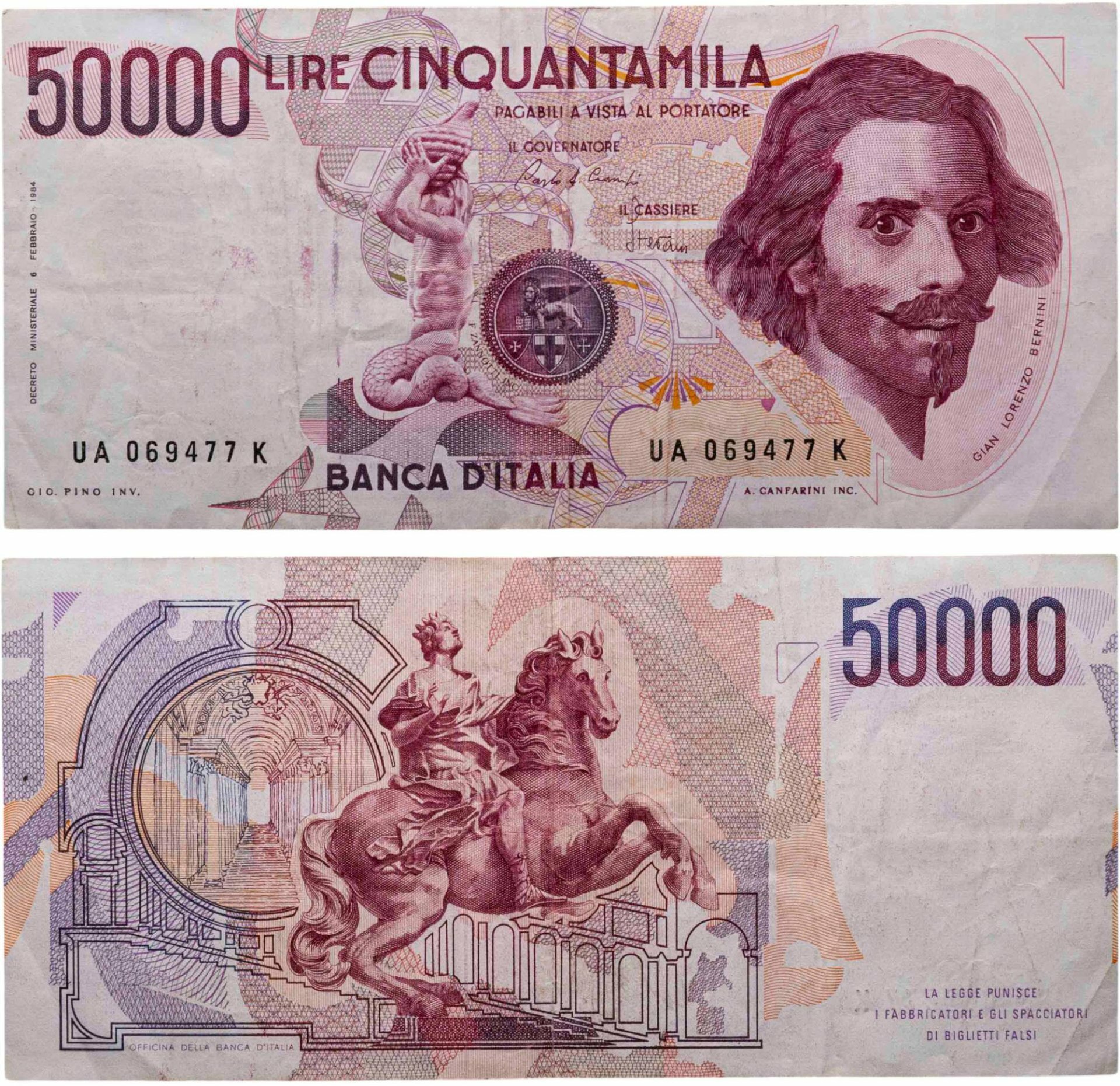 Италия 50000 лир 1984