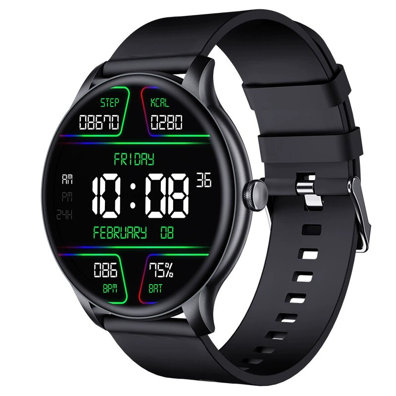 Умные часы 1.52″ Bluetooth 5.2, пульс, давление, сон, беспроводная зарядка