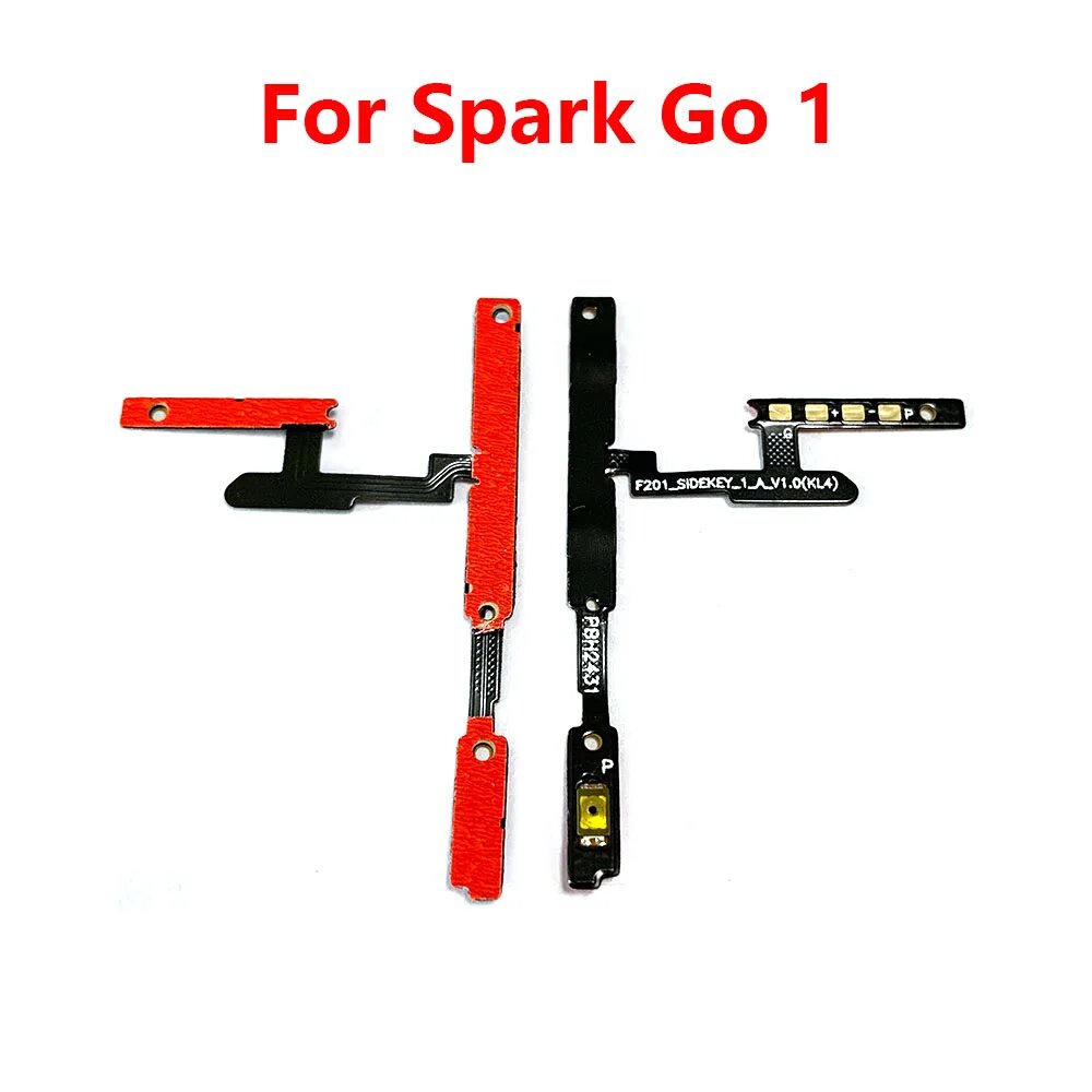 10 шт. для Tecno Spark Go 1 2024 2023 2022 2021 2020: кнопка включения/выключения, Spark Go 1
