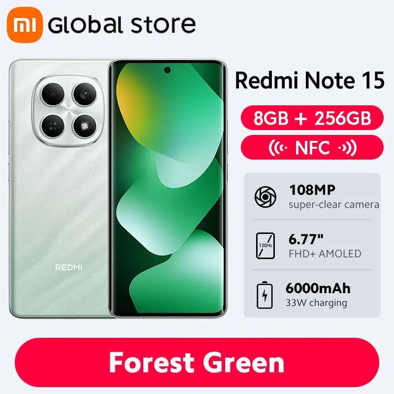 Смартфон Xiaomi Redmi Note 15 4G, 8/256ГБ, global