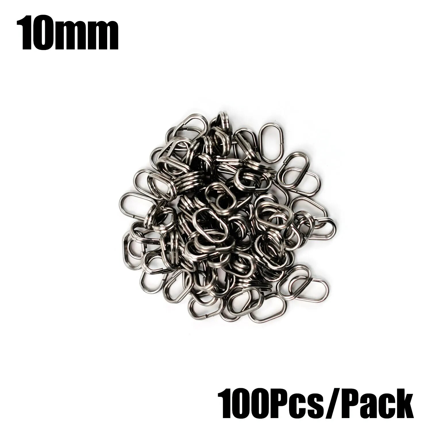 Кольца-коннекторы Topranc Oval из нержавеющей стали для рыбалки 10mm