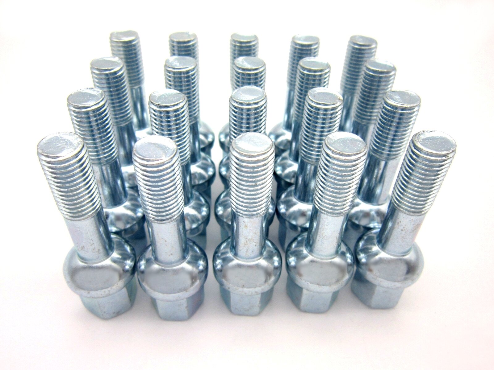 Болт колесный M12X1,50X40 под 17 ключ, сфера с выступом, неполная резьба, оцинкованный, 20 шт.