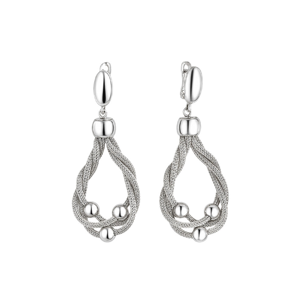 серьги из серебра