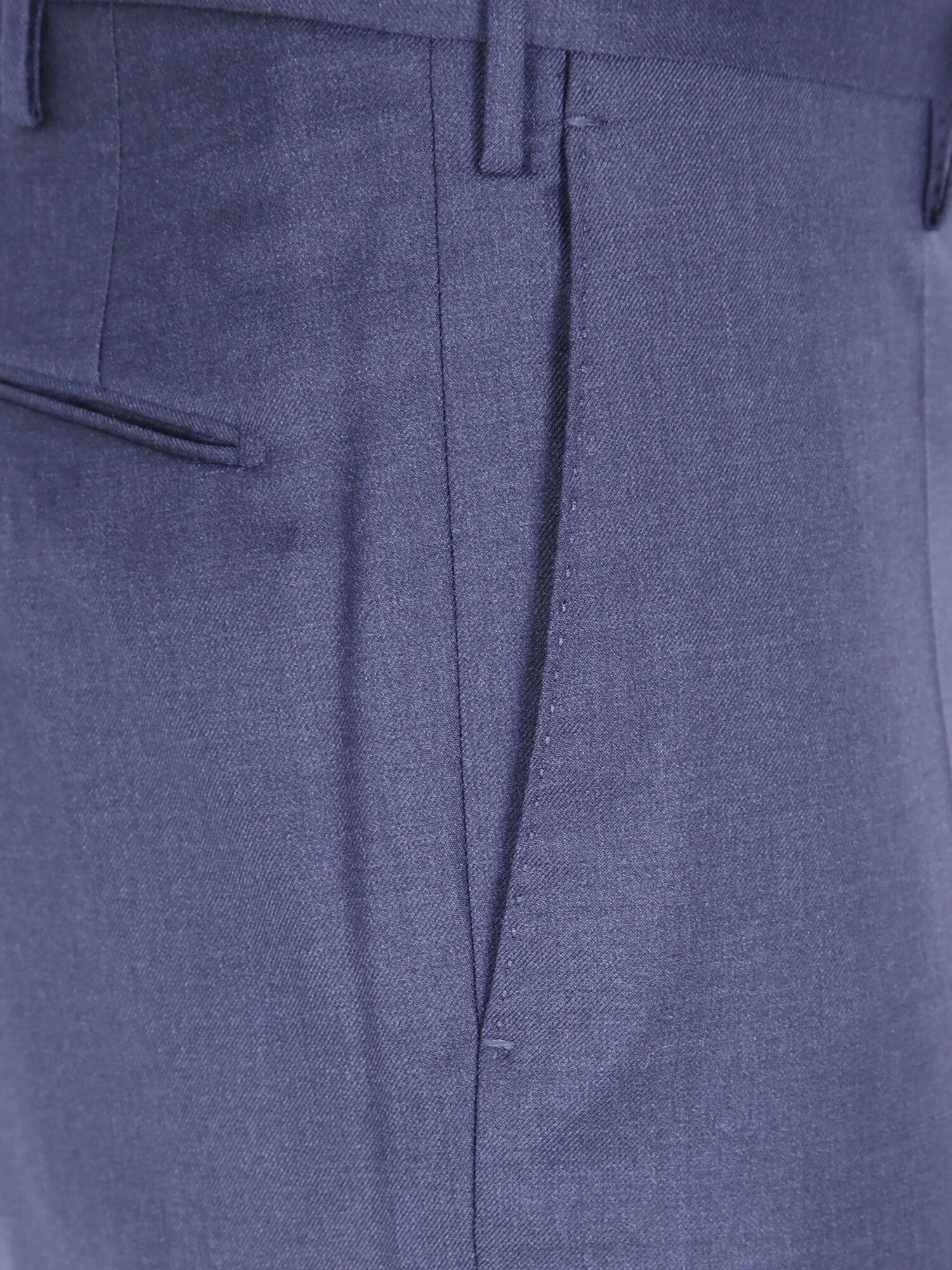 Брюки Incotex Pressed-crease wool tailored trousers, размер 48, Синий принт — фото 1