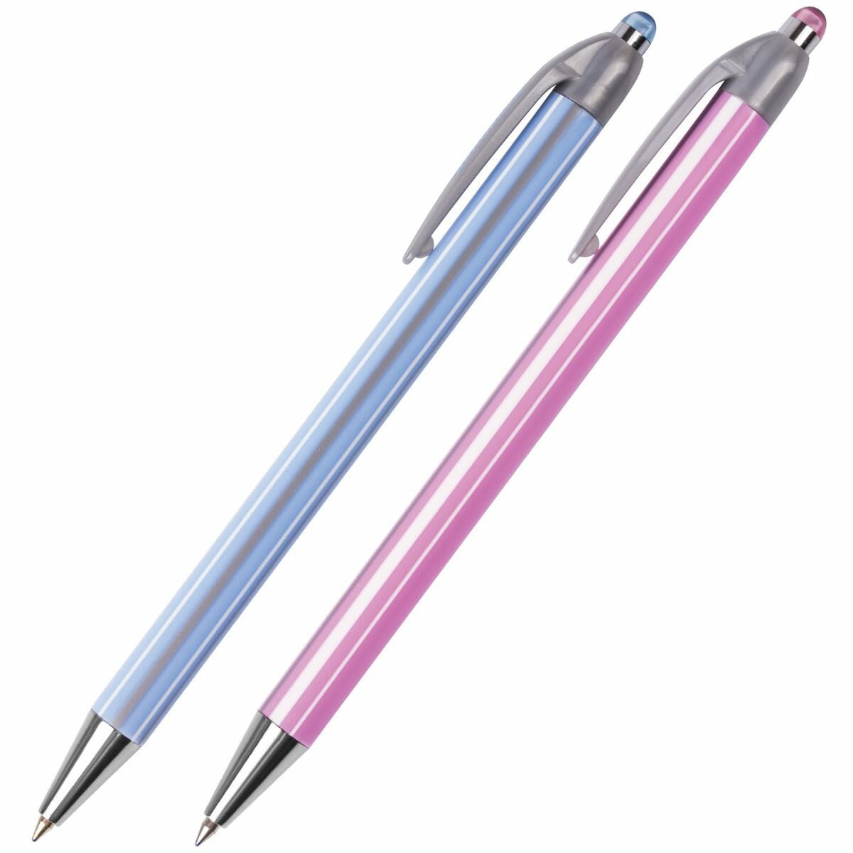 Ручка шариковая автоматическая Brauberg Sakura (0.3мм, синяя) (141287), 40шт.