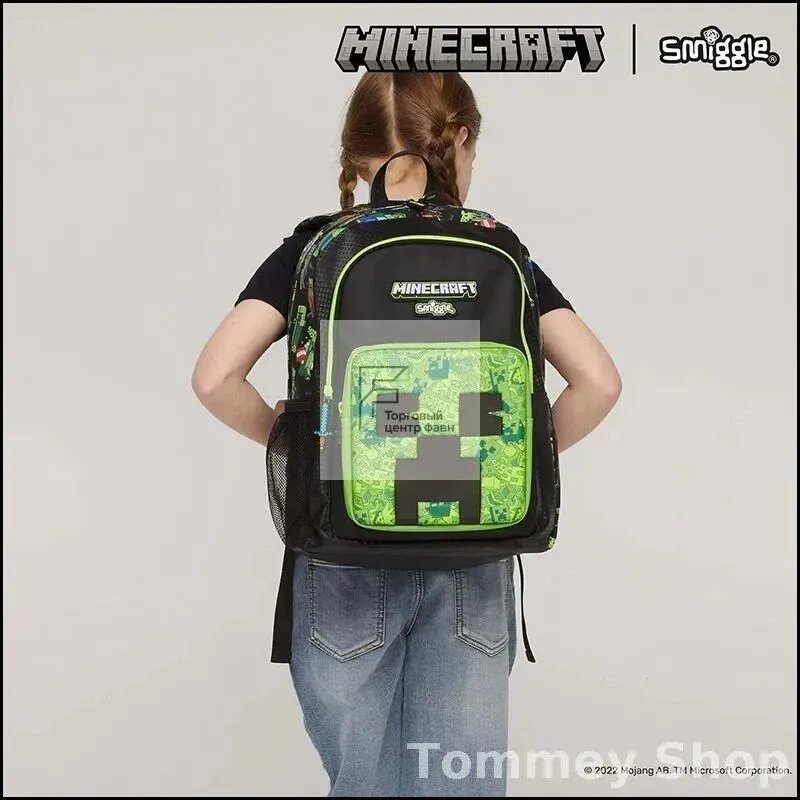 Рюкзак Smiggle Minecraft 42x30x13 см, EVA, полиэстер, зеленый — фото 1
