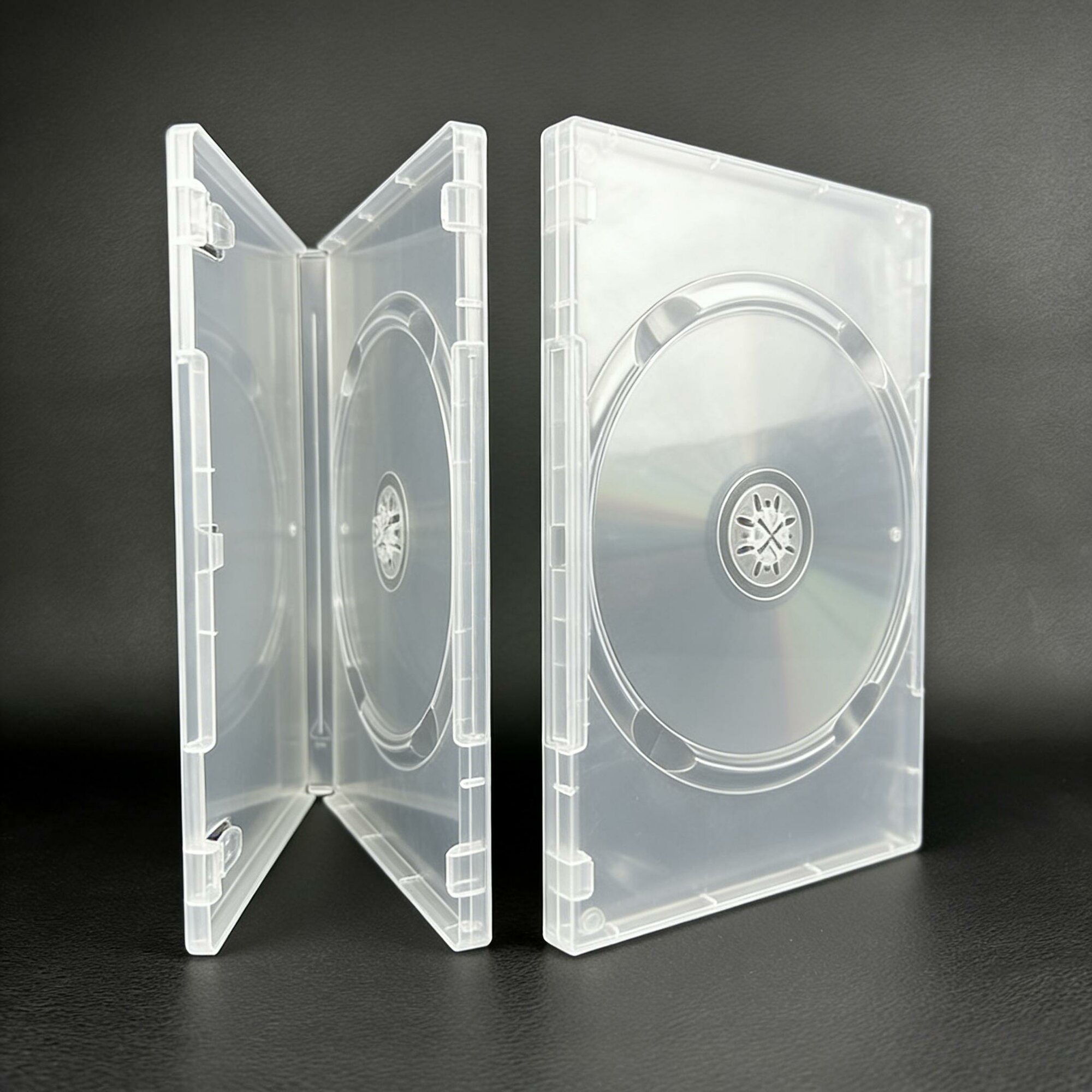 6 шт. прозрачных стандартных CD/DVD-боксов 14 мм: 3 одно- и 3 двухдисковых для PS4 игр, музыки и фильмов