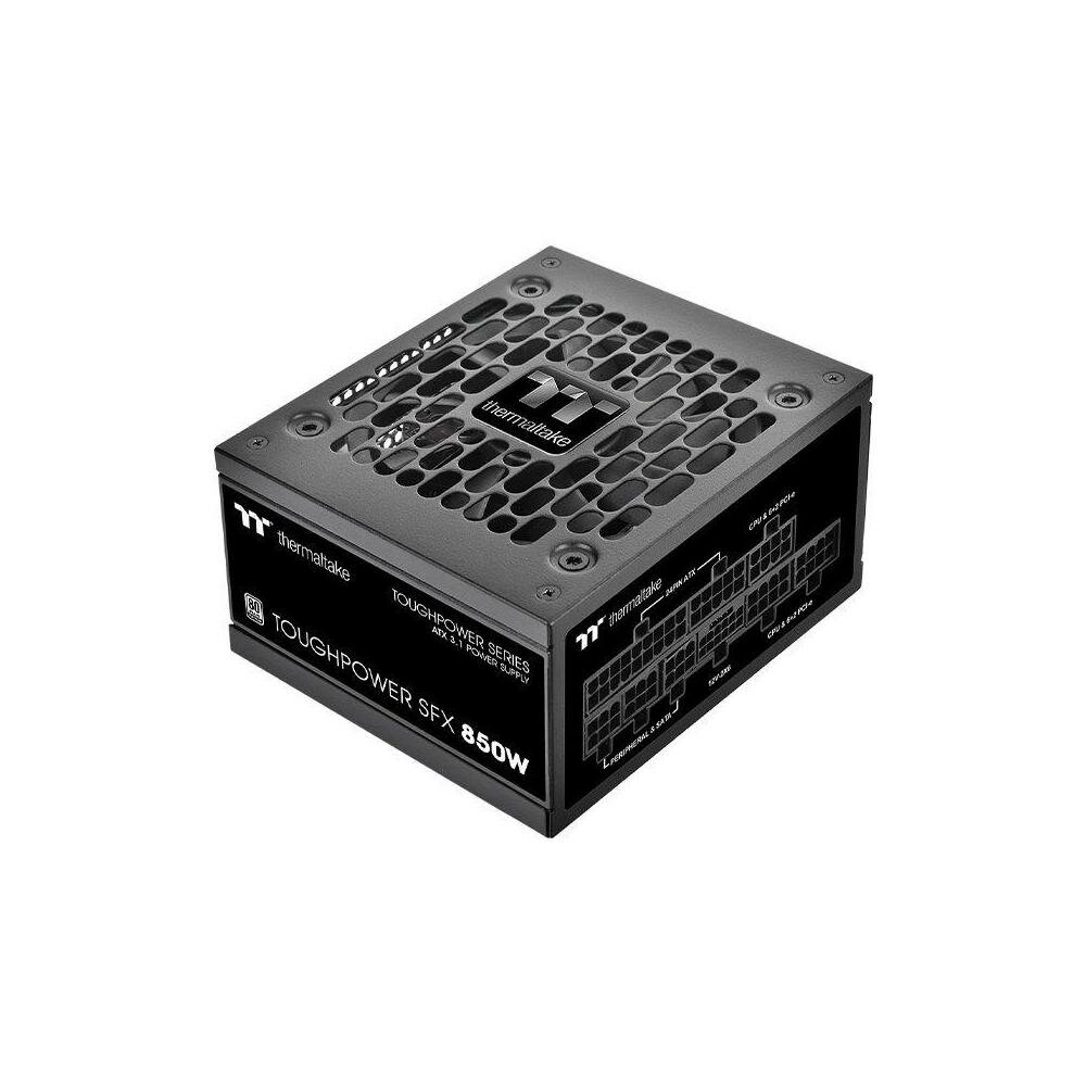 Блок питания SFX 850Вт Thermaltake Toughpower SFX850 Gen.5 80+ Platinum (20+4pin) APFC 90mm fan 8xSATA Cable Management RTL [PS-STP-0850FNFAPE-1]