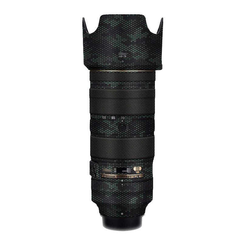 Защитная наклейка HineFilm для Nikon AF-S 70-200 F2.8E Черный, Mamba Green