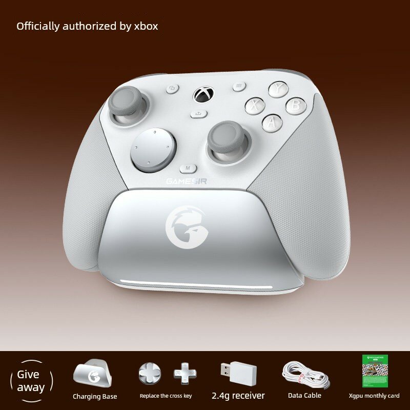 G7Pro Polar White беспроводной геймпад для ПК, проводной режим Xbox, Bluetooth совместимость с Steam и Android