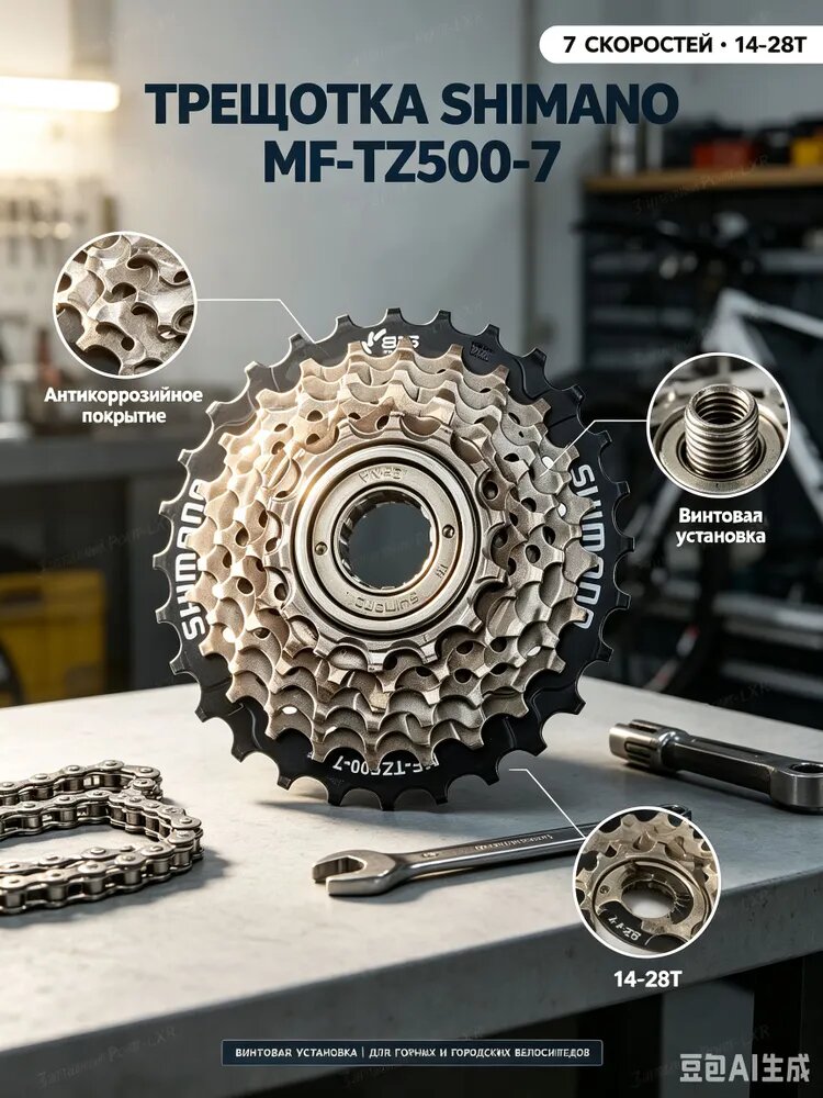 Трещотка 7 скоростей. Трещотка Shimano - MF-TZ500-7-28 (7 ск.) AMFTZ5007428
