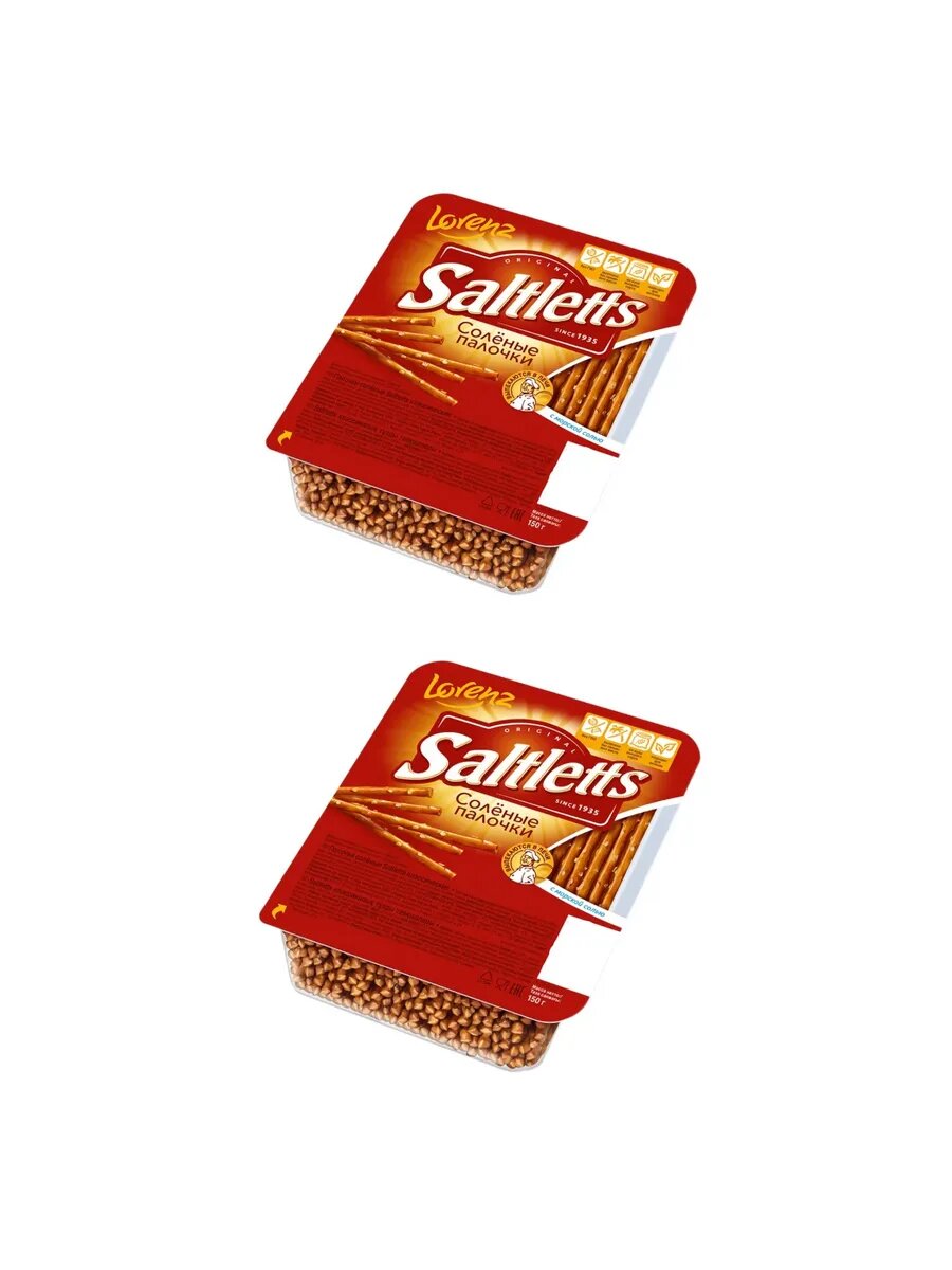 SALTLETTS Палочки соленые классические, 150 г, 2 шт