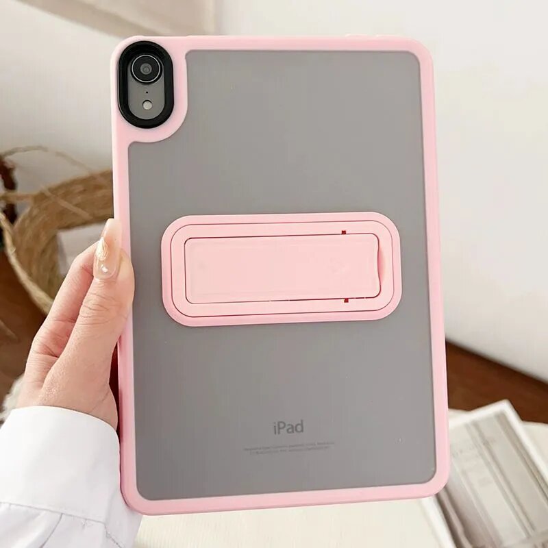 Чехол для iPad Mini 7 2024 / Mini 6 (8.3") матовый полупрозрачный ударопрочный Складной c подставка (розовый)