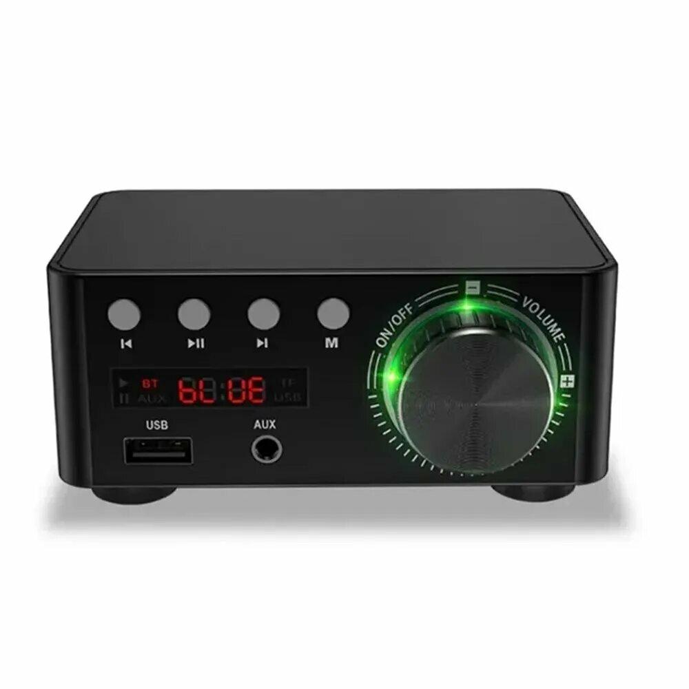 50 Вт + 100 Вт Bluetooth 5.0 усилитель цифровой аудио мощности черный