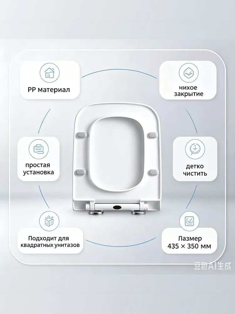 Сиденье для унитаза с микролифтом 350x435унитаз