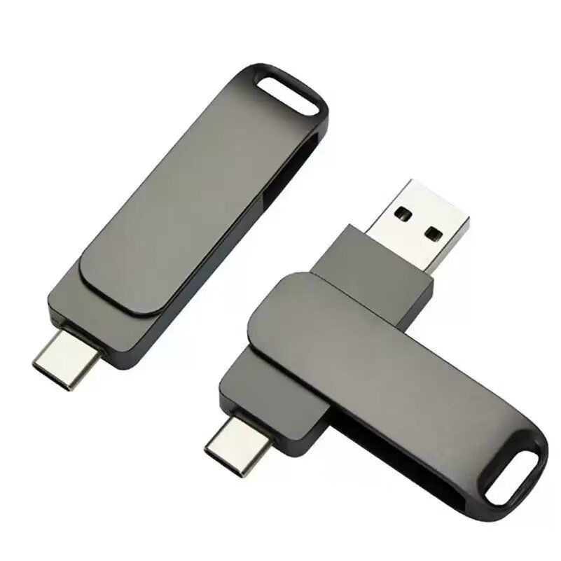 Накопитель USB OTG Type C, 2 TB, скорость до 100MB/s, серебристый
