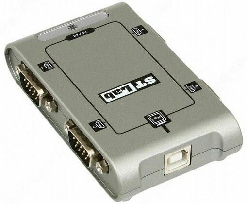 Переходник USB - 4x COM, ST-Lab U-400, серый