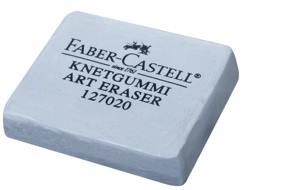Ластик-клячка художественный FABER-CASTELL, 40х35х10 мм, серый, 127220, 1 штука, 223601