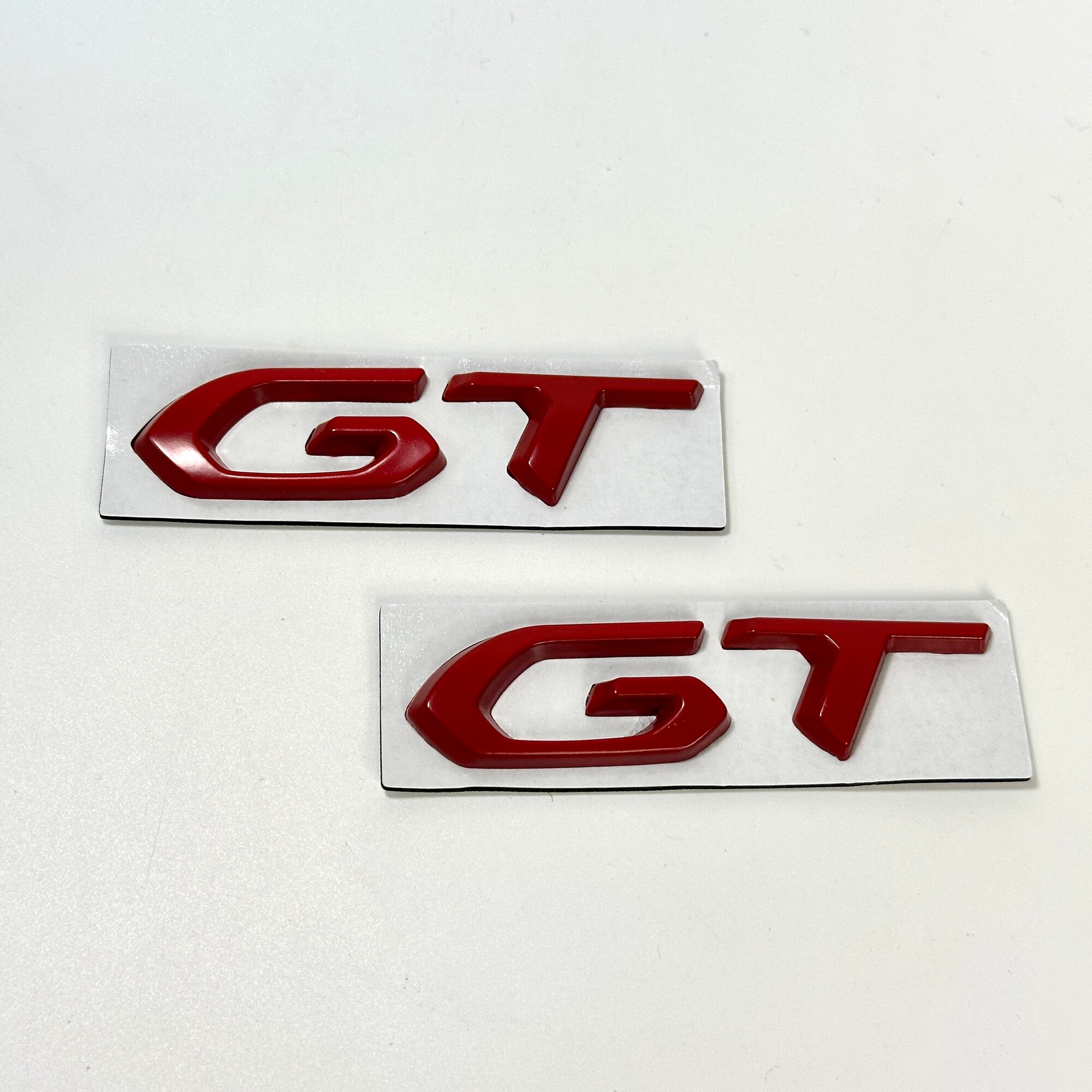 Металлический значок GT для автомобиля, красный, 2 шт.