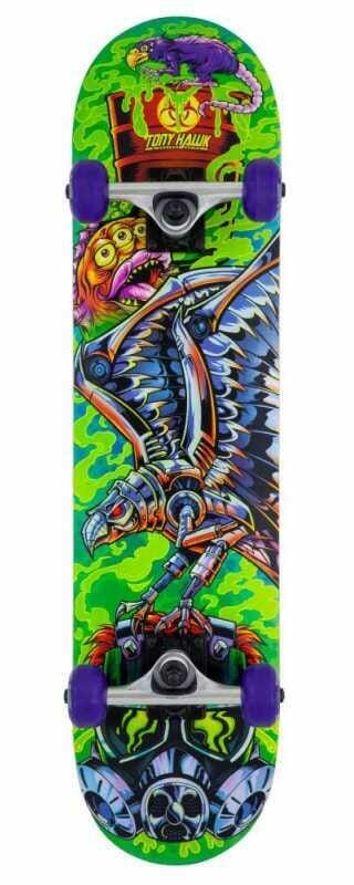 DECATHLON скейтборд Tony Hawk 360 Series, toxic, многоцветный, 7.5"