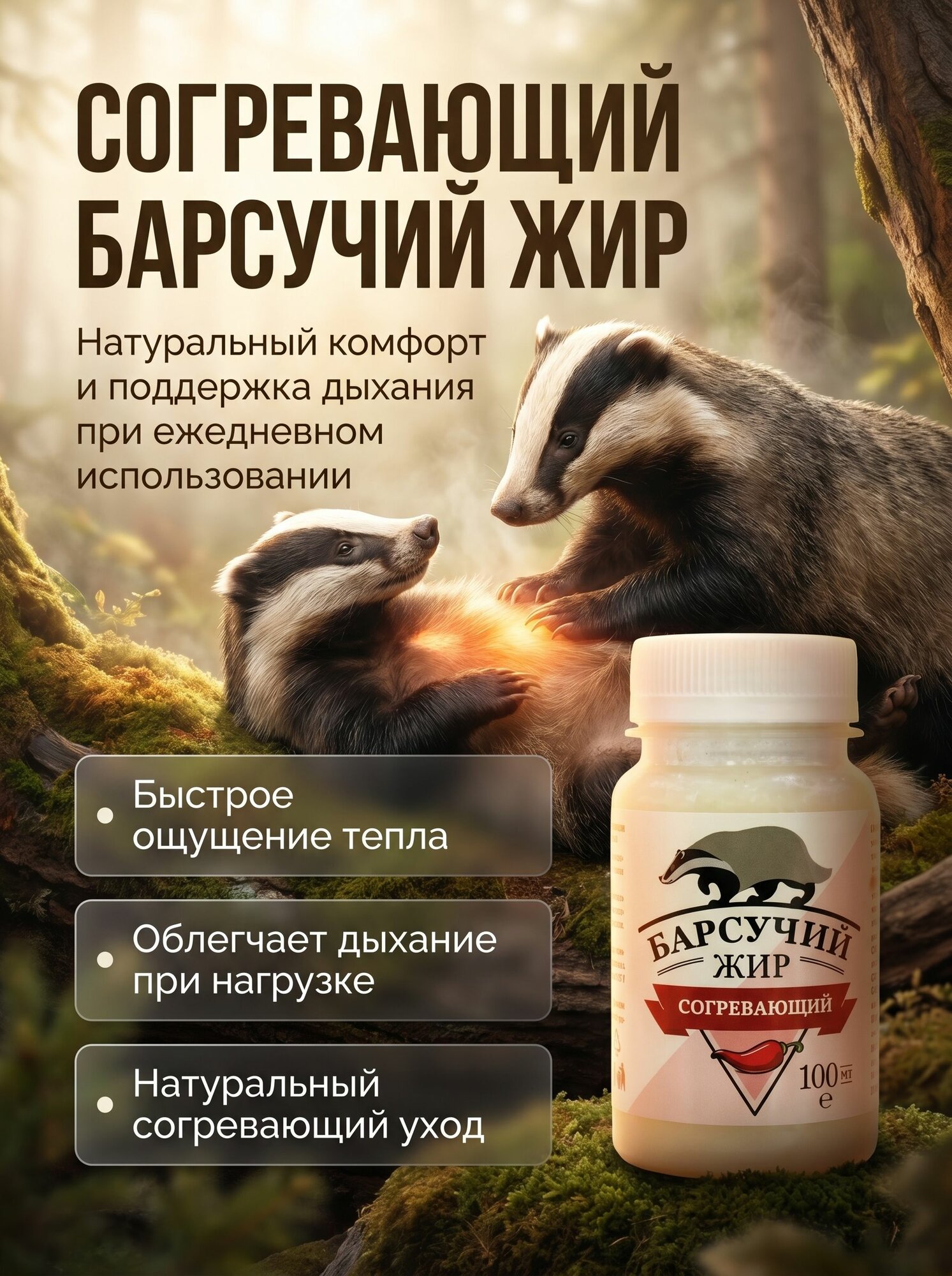Барсучий жир от кашля для кашля