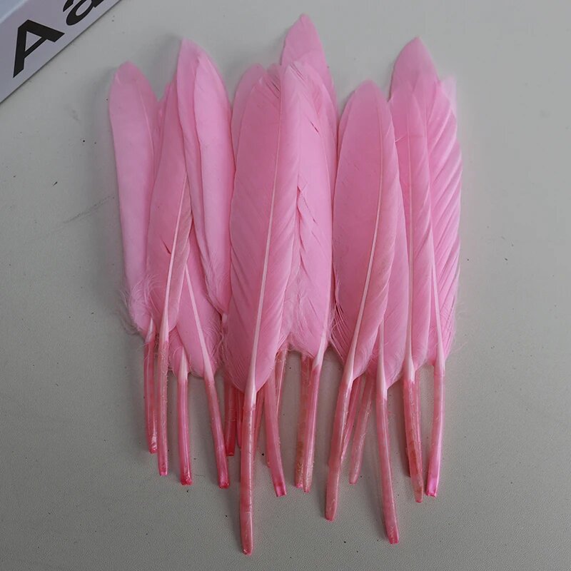Гусиные перья окрашенные 50 шт honghao Розовый, 200PCS, No.6 Pink