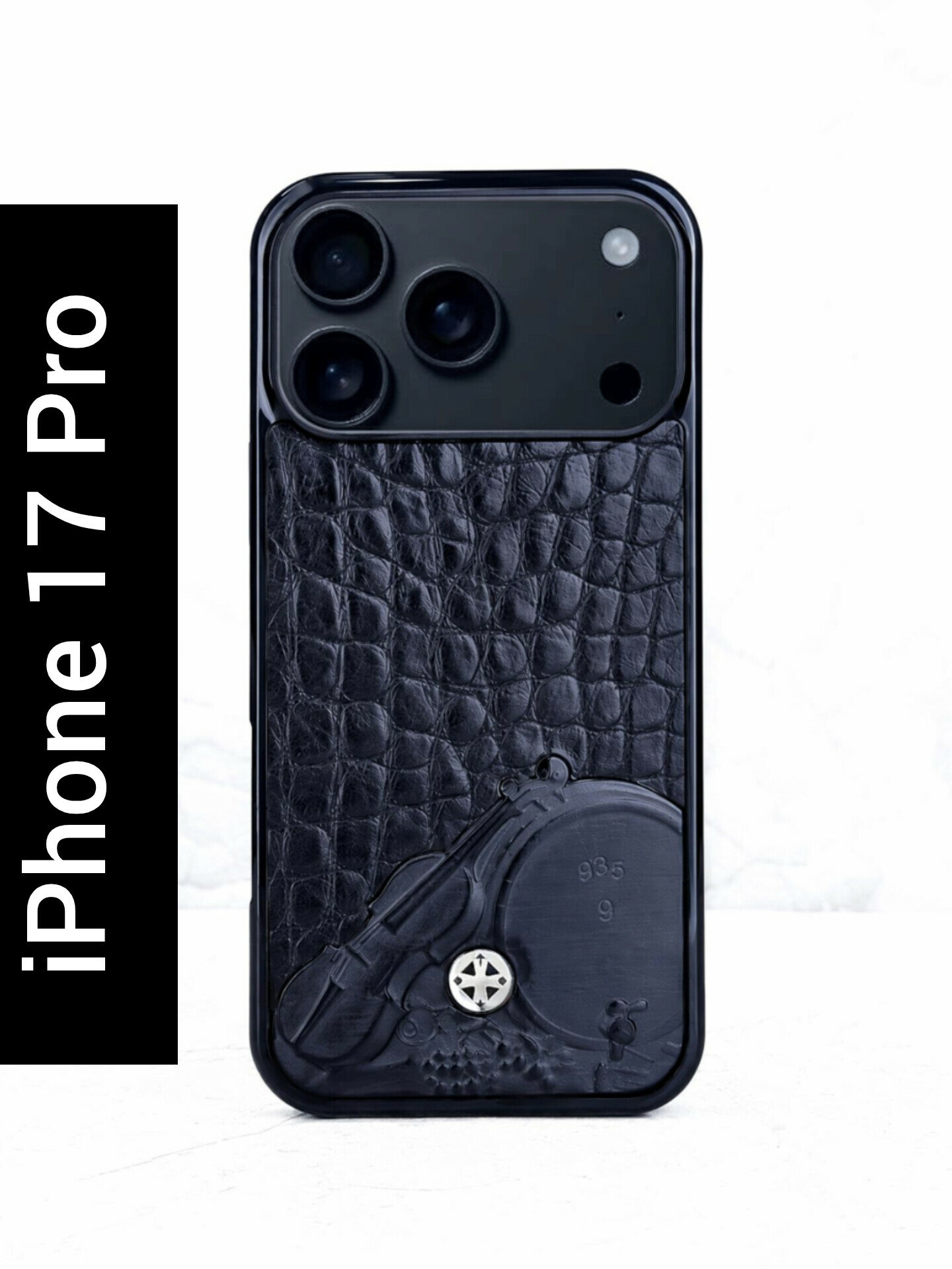 Чехол iPhone 17 Pro / Euphoria La Dolce Vita MiniCROC - премиальный, натуральная кожа MiniCROC, ручная работа