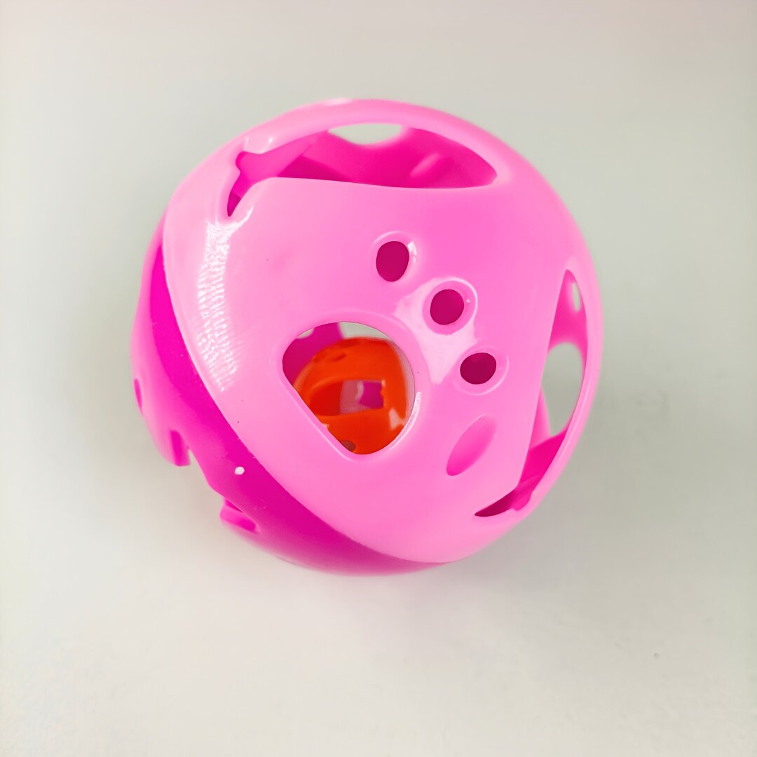 Игрушка для кошек в виде рыбы с колокольчиком, красная, 9.5 см, пластиковая, интерактивная со звуком, полая конструкция для пинков и ловли
