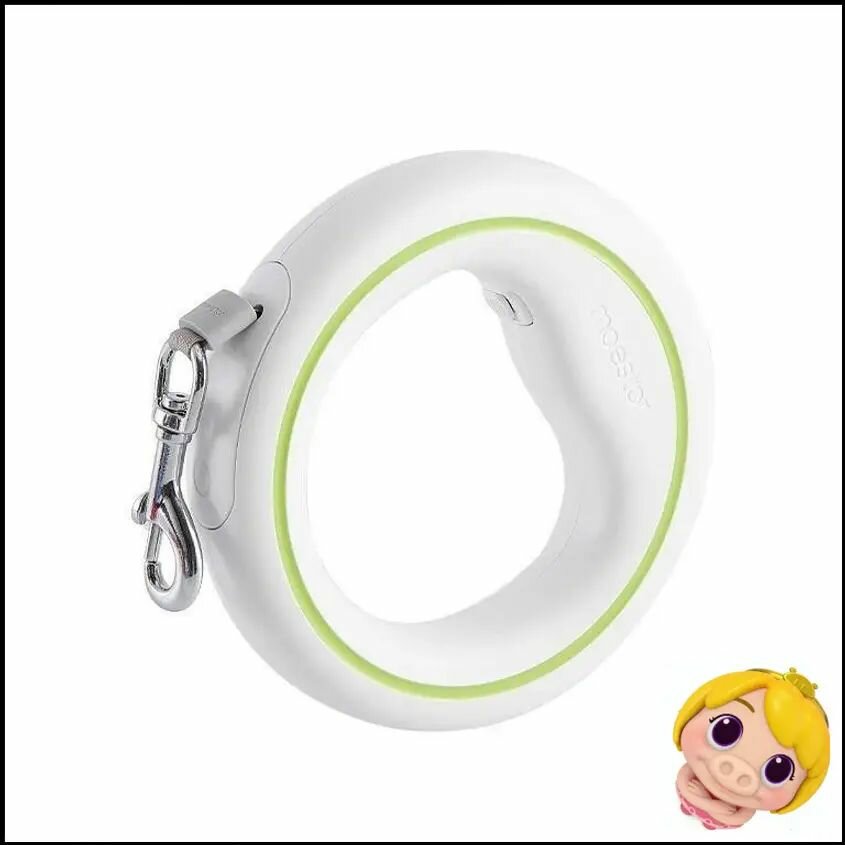 Поводок рулетка для собак Xiao mi Moestar UFO Retractable Leash 2 Air (Бело-зеленый)