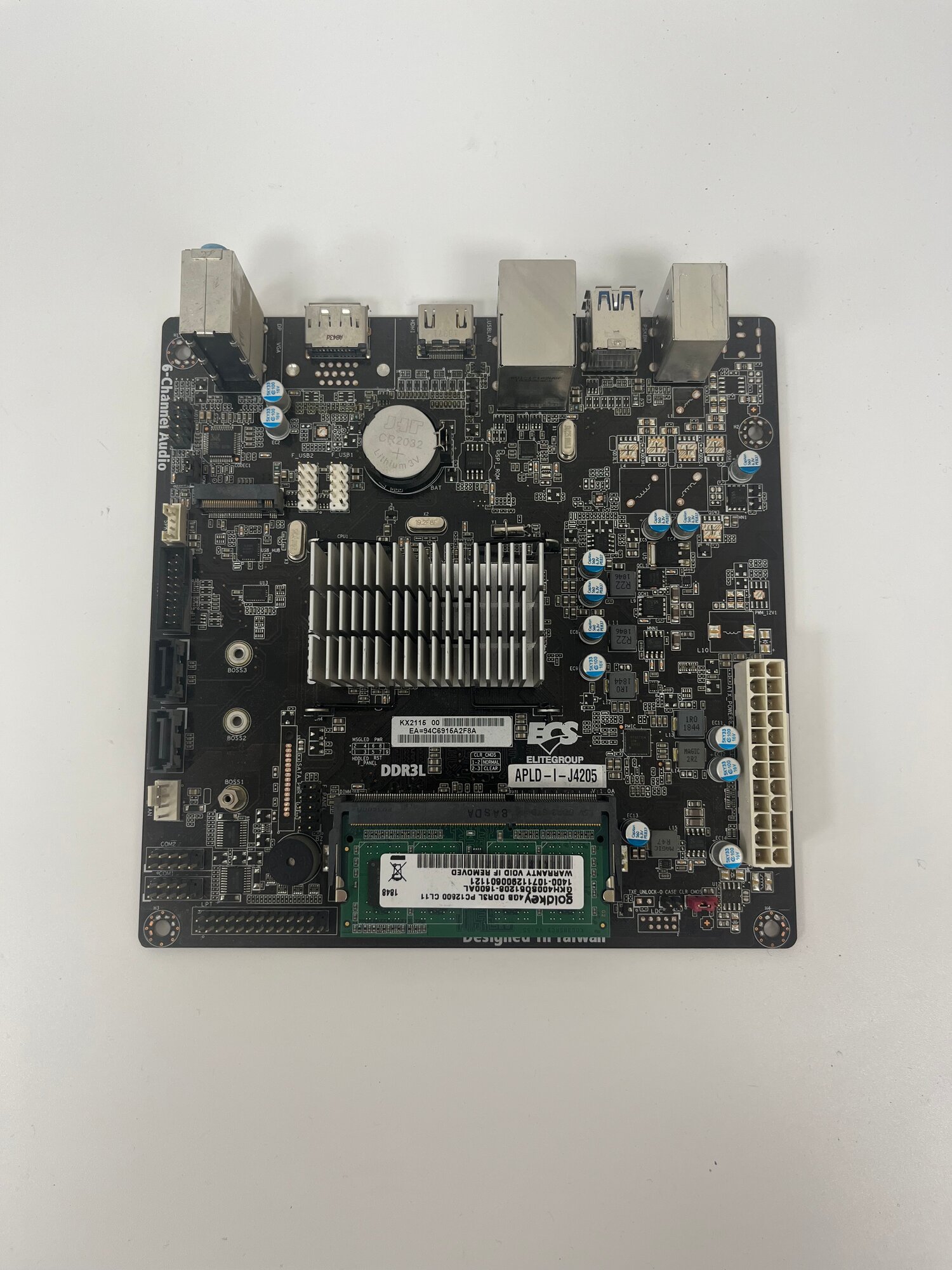 материнская плата ECS Elitegroup APLD-I-J4205 формата Mini-ITX