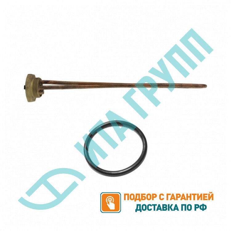 Комплект ТЭН 3кВт (3000Вт) RDT, резьбовой 42мм для Ariston, De Luxe, Real, Thermex, под анод М6 + прокладка, 20246K2