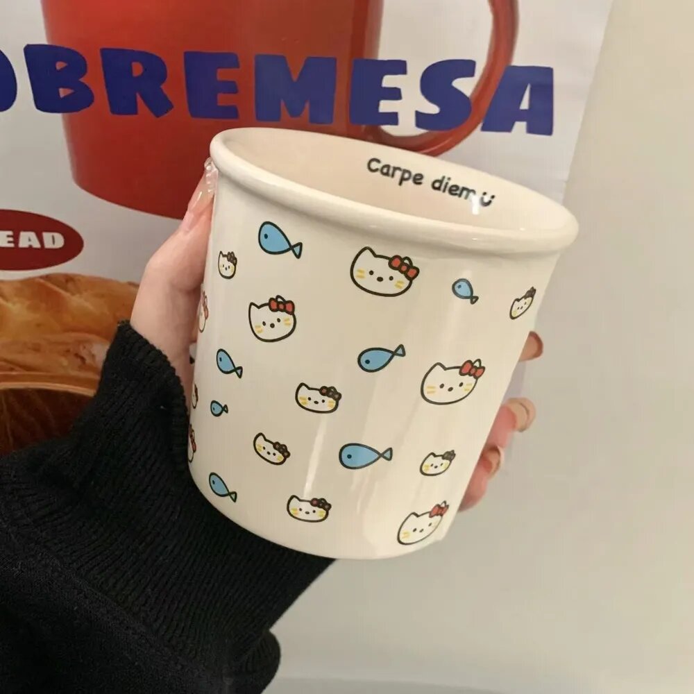 Кружка с принтом Hello Kitty, 350 мл, керамическая, подарочная упаковка — фото 1