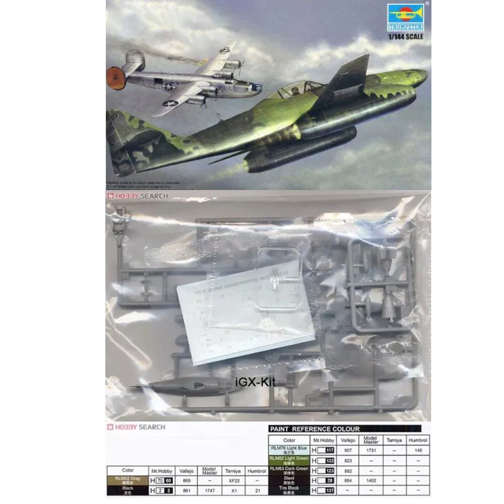 Trumpeter 01319 1/144 Ме262 Me262A-1a Пластиковый Конструктор Самолета