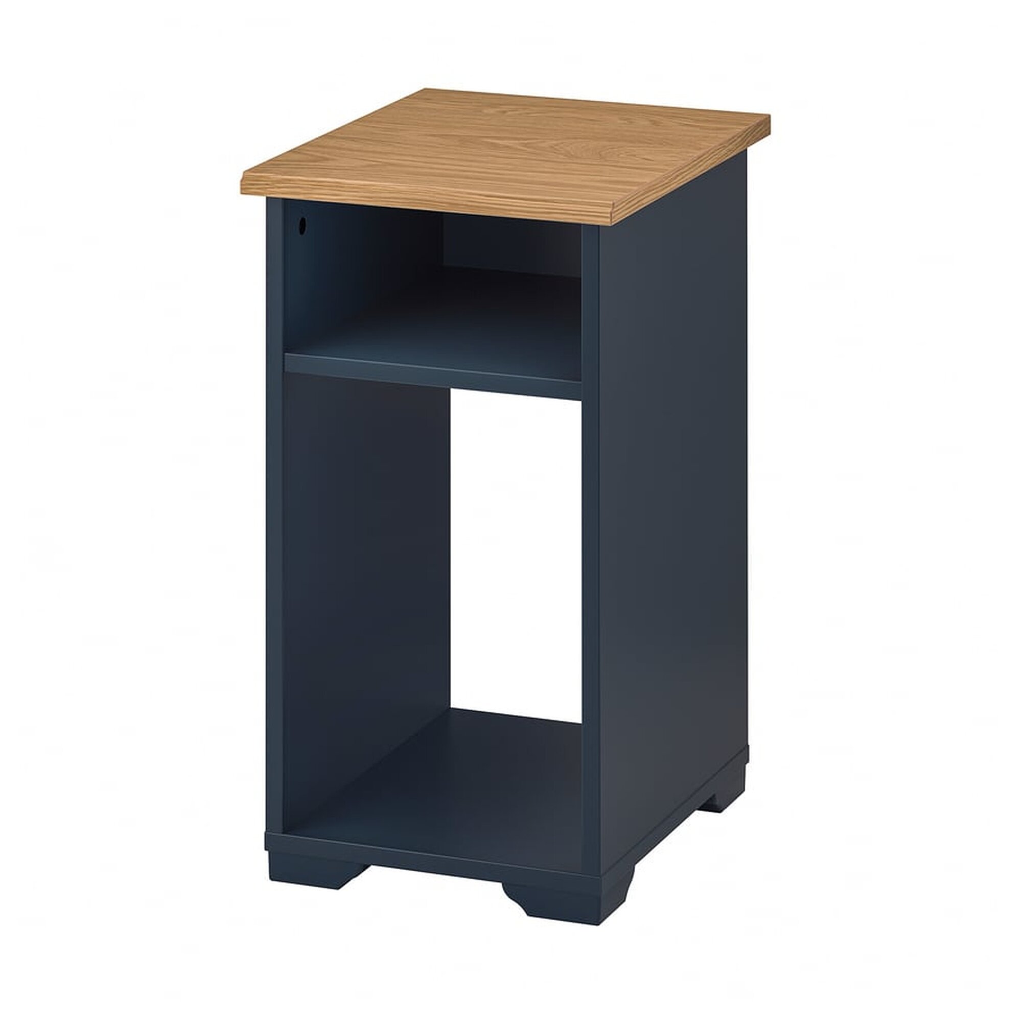 Журнальный столик IKEA SKRUVBY, цвет белый/коричневый 40x32 см, 805.320.09