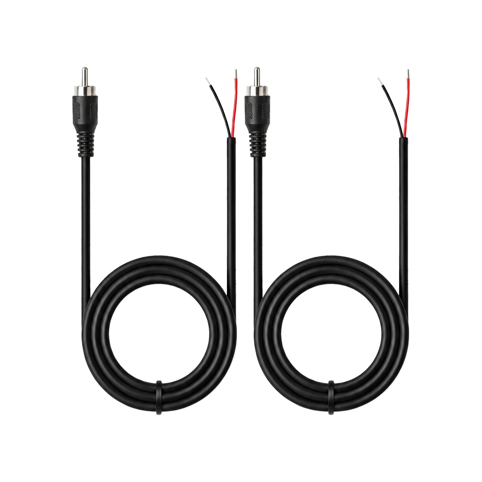 2 шт. 1 м штекер RCA для голого провода с открытым концом, косичка, аудиодинамик, сабвуфер, HDTV, кабель, инструмент для ремонта шнура для динамика, усилителя телевизора