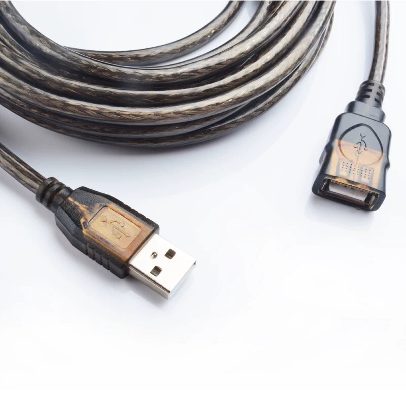 USB 2.0 мужской-женский удлинитель 5м для дисплея, флешки, мыши, клавиатуры, компьютера