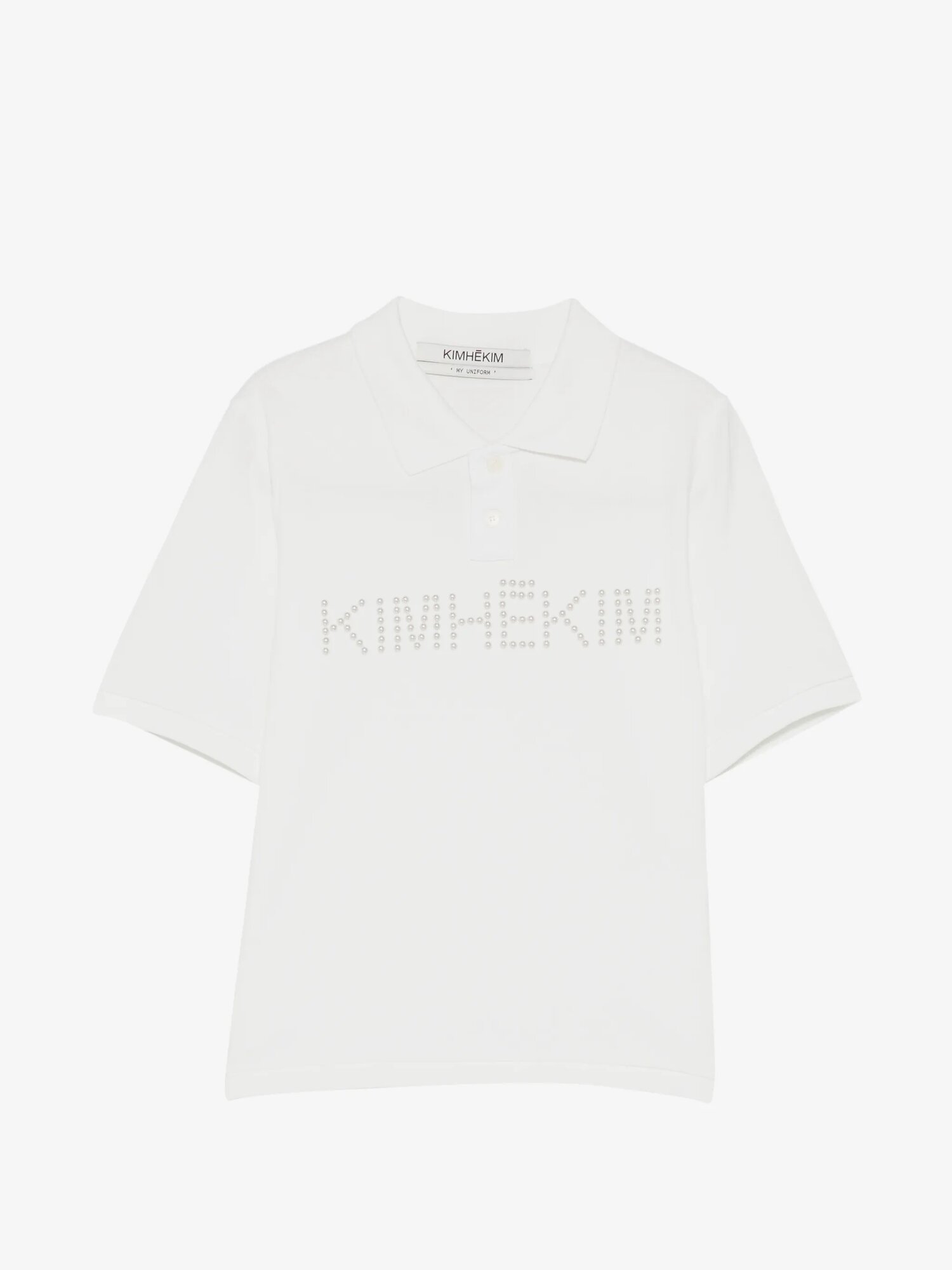Рубашка Faux-pearl logo polo shirt