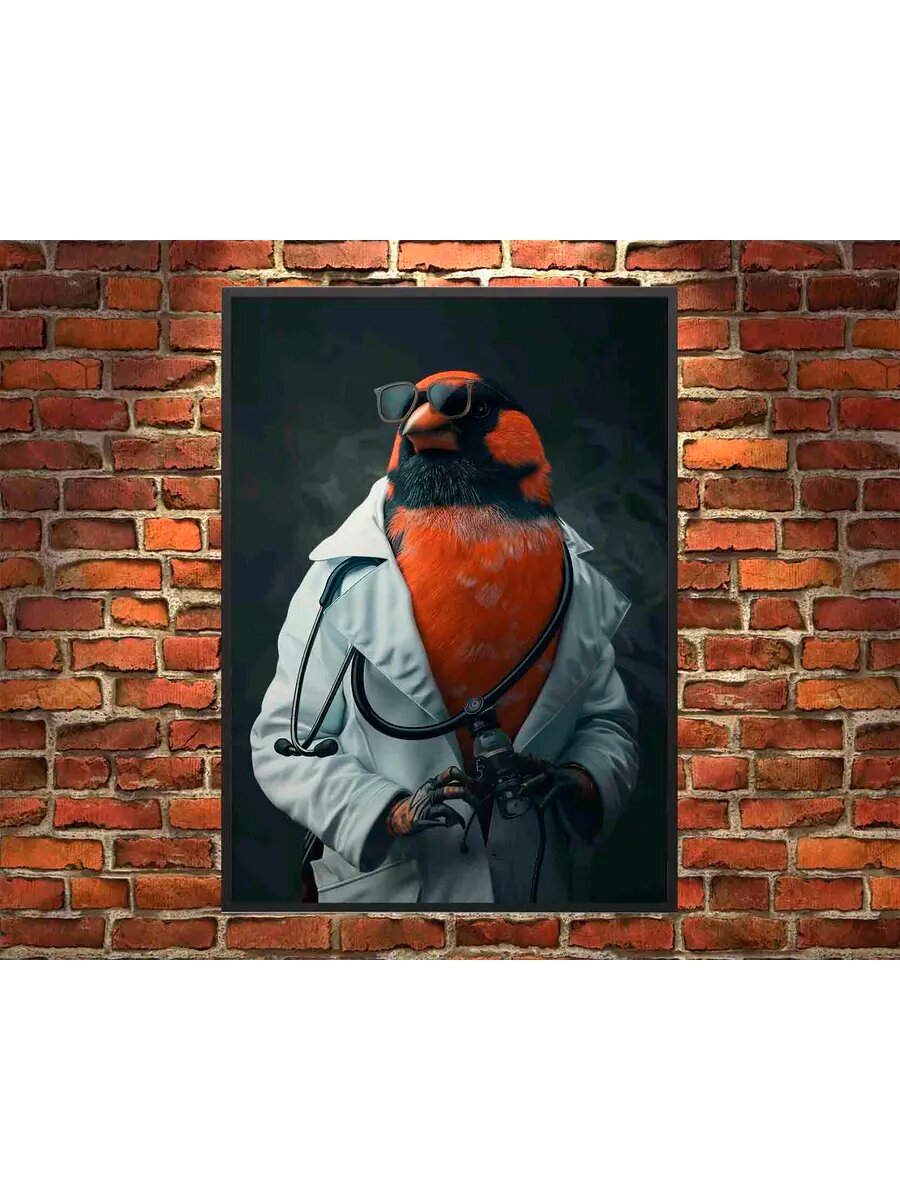 Снегирь - птичий доктор 4, Плакат 30x42см