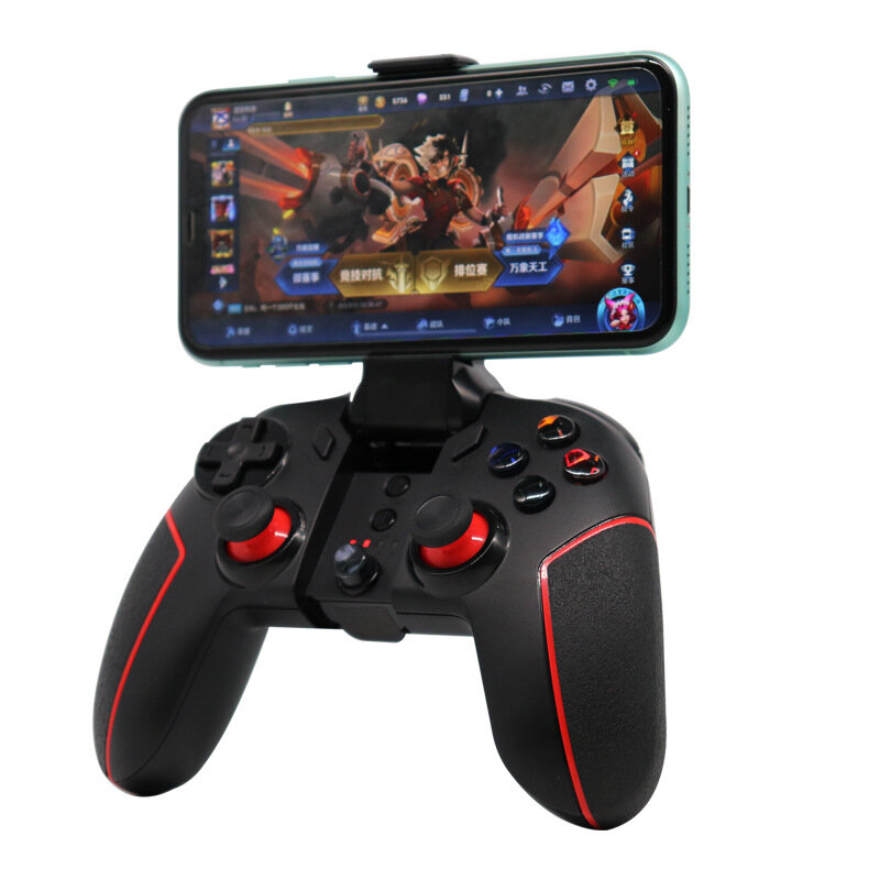 Беспроводной игровой контроллер для смартфона на Android с встроенной подставкой, совместим с играми Minecraft и PUBG