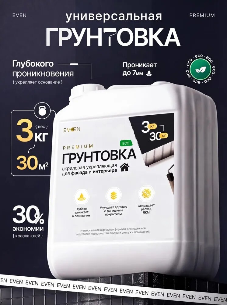 Грунтовка глубокого проникновения, для стен и потолков