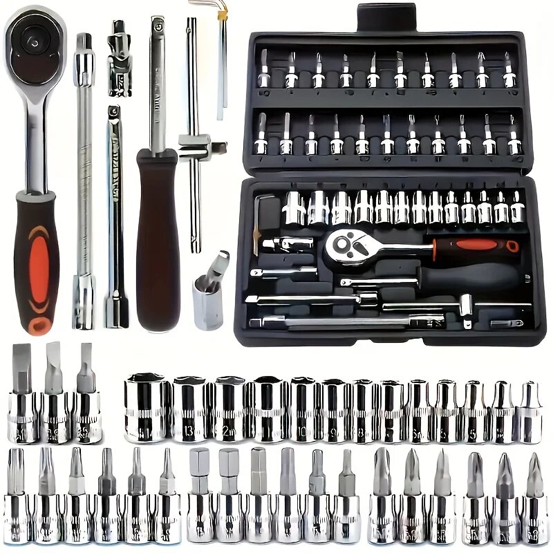 Набор инструментов для ремонта автомобилей 151/46 предметов black 46pcs