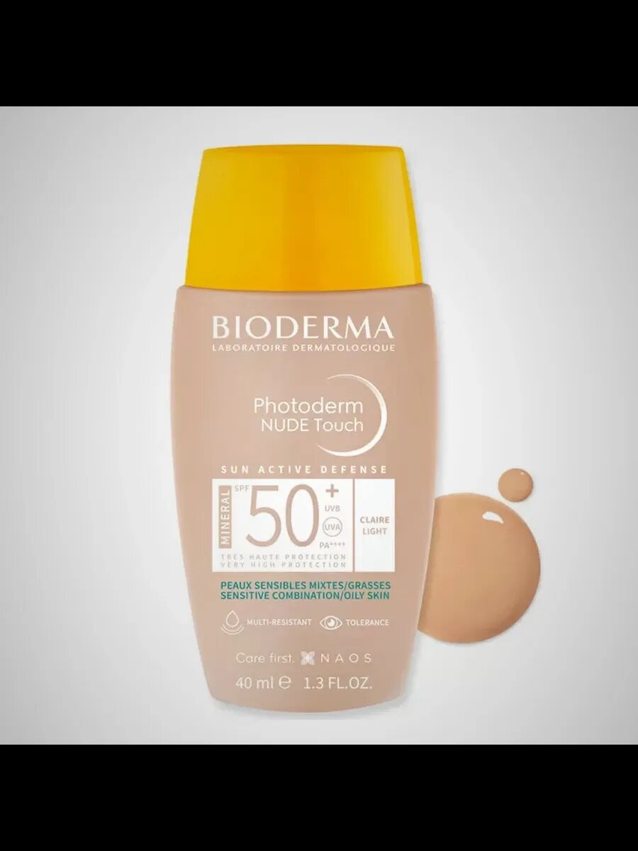 BIODERMA Photoderm NUDE Touch MINERAL SPF 50+ claire 40 мл