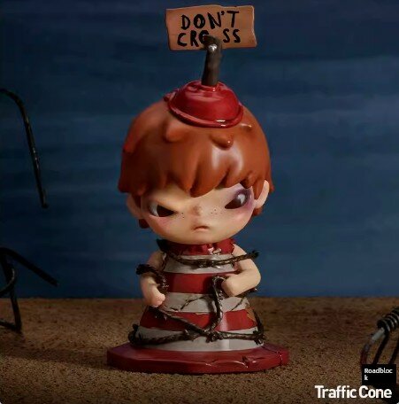 POP MART Hirono6 Roadblock Blind Box Collectible Figure, 10 см высотой, неповрежденная упаковка, стандартная серия