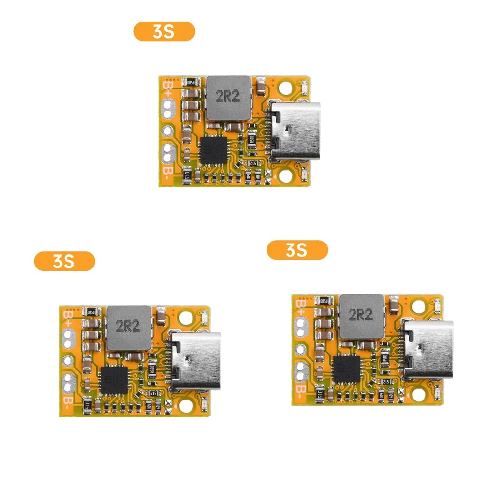 BMS Mini Type-C плата зарядки литиевой батареи 3pcs 3S