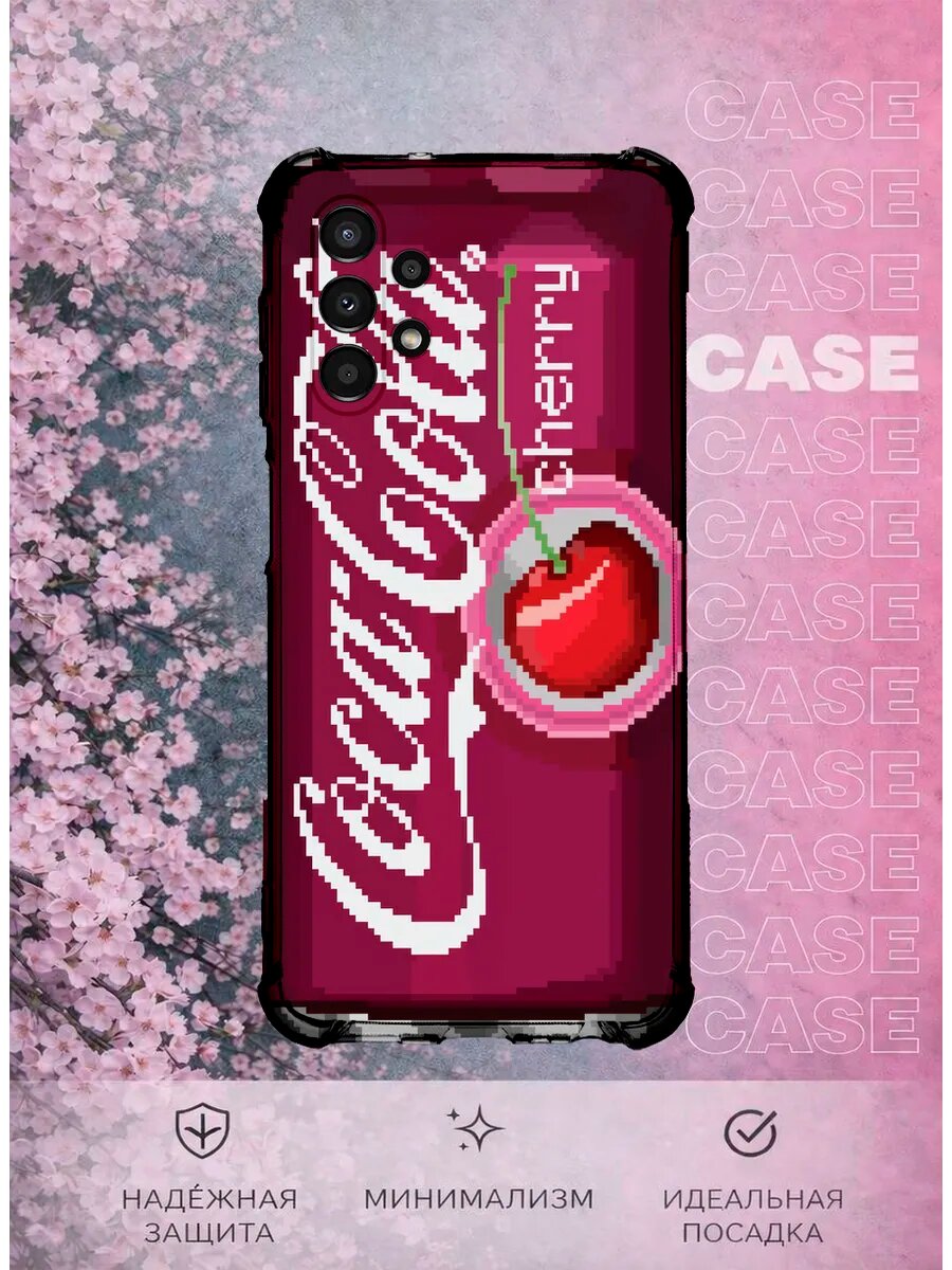 Чехол на Samsung A13 с принтом Coca Cola Cherry