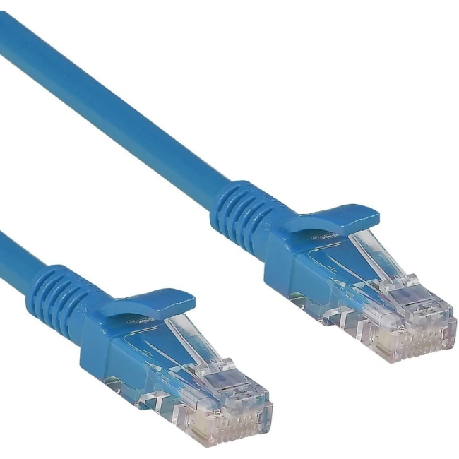 ExeGate UTP-RJ45-RJ45-5e-3M-BL Patch Cord UTP кат.5e, 3м, синий EX258680RUS — фото 1