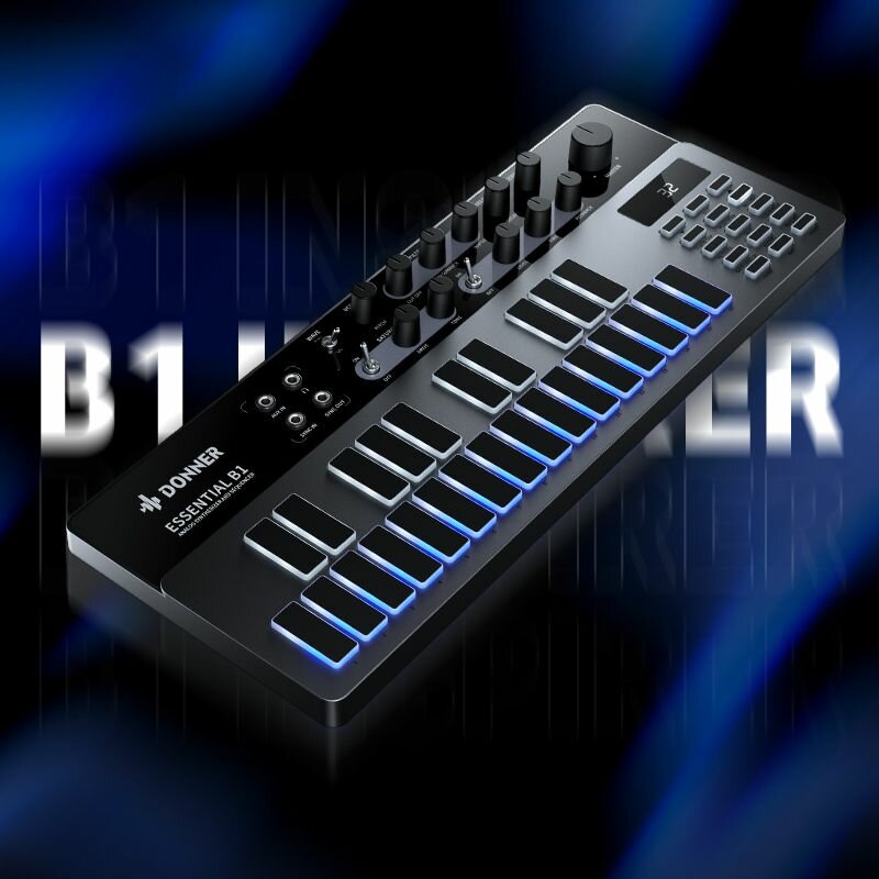 Аналоговый басовый синтезатор и секвенсор Donner Essential B1