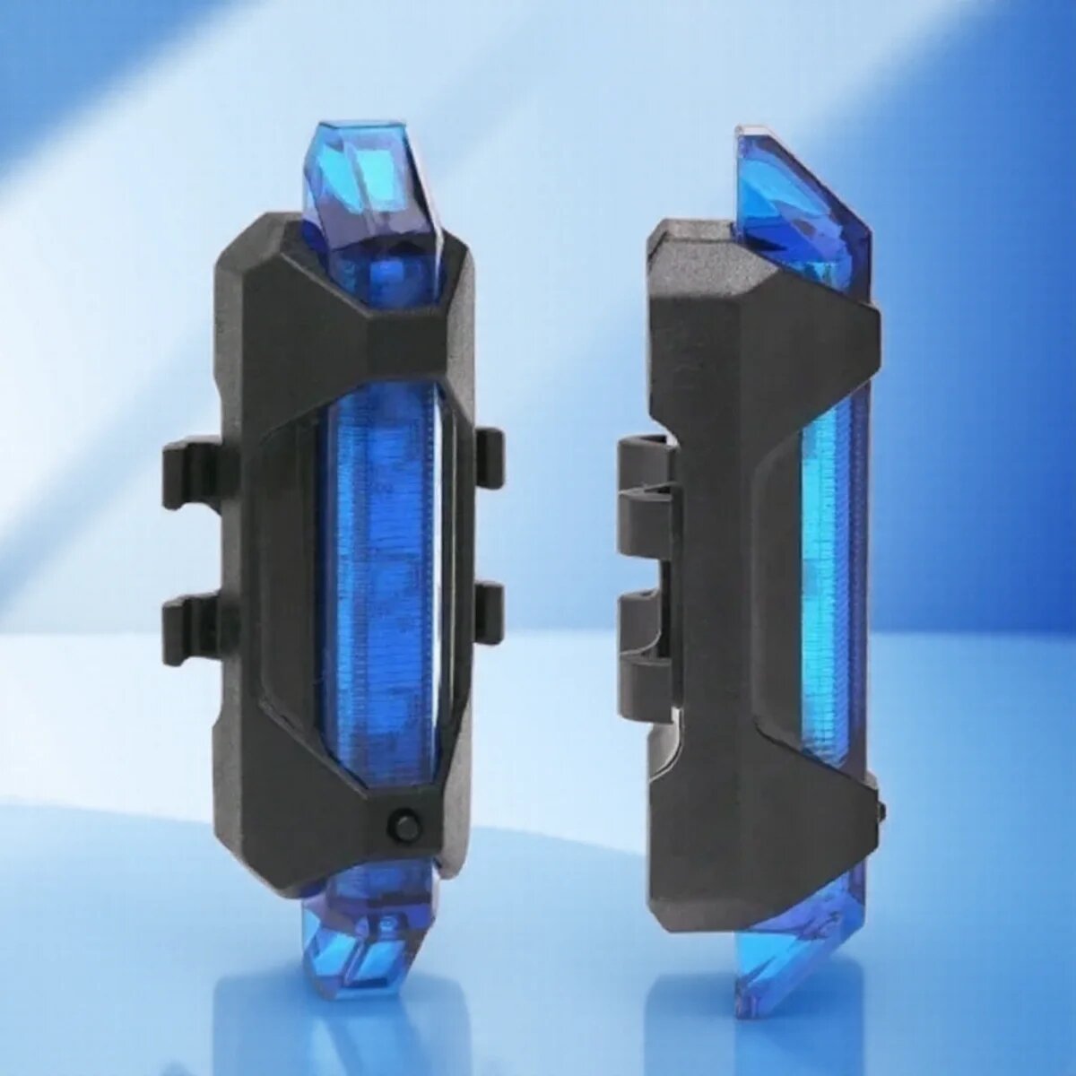 Велофонарь задний USB, синий, 1PC