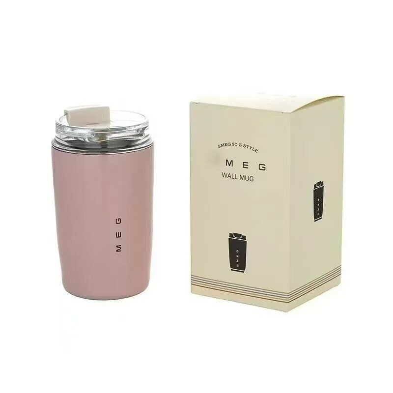 Термокружка Smeg 320ml, нержавеющая сталь, цвет розовый, 1 шт